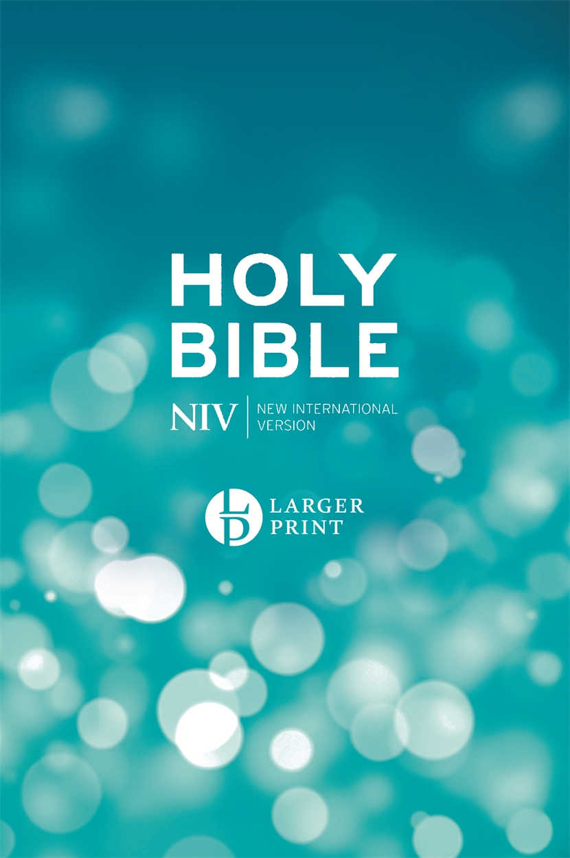 NIV Larger Print Blue Hardback Bible by New International Version ...