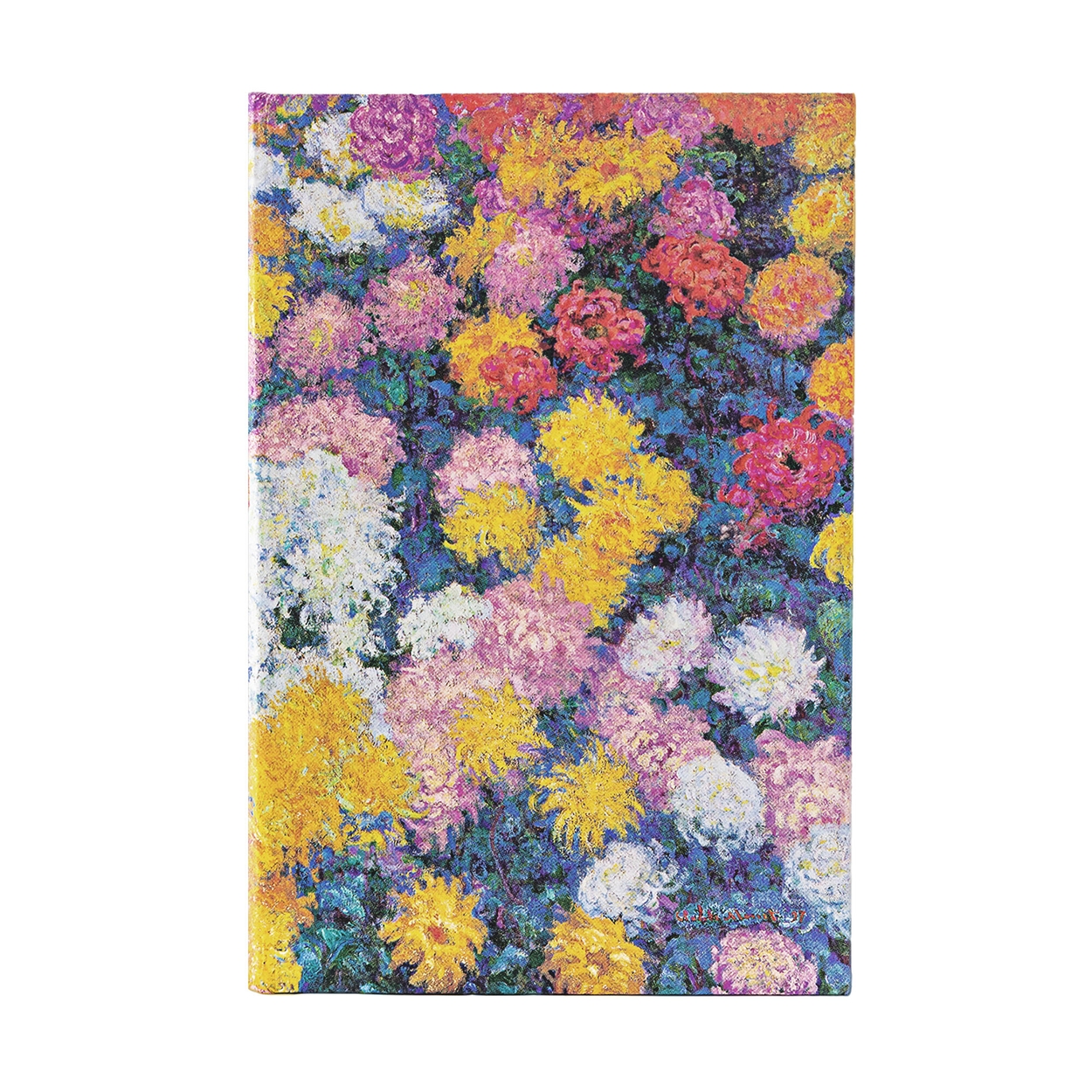 Monet’s Chrysanthemums Midi Lined Hardback Journal (Elastic Band ...