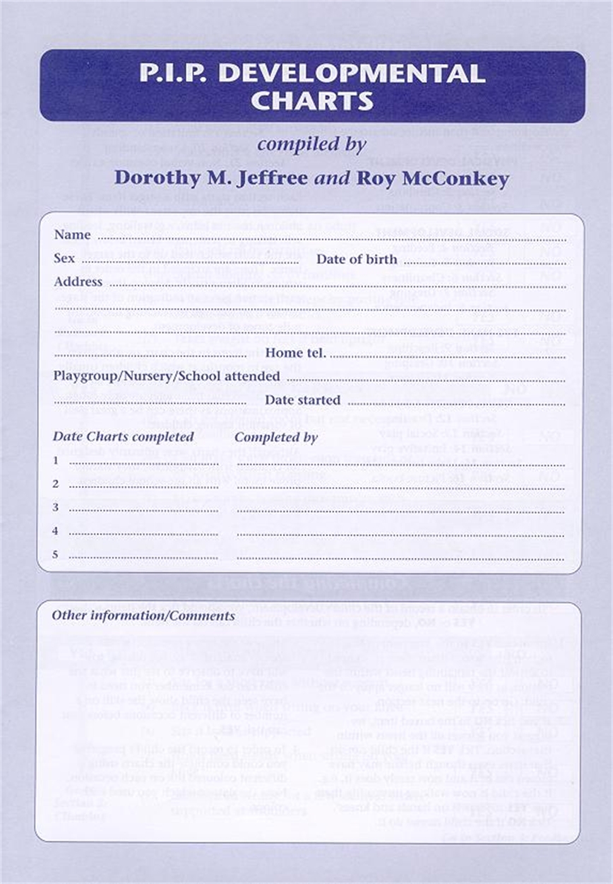 PIP Developmental Charts PK10 by Dorothy Jeffree | Hachette UK