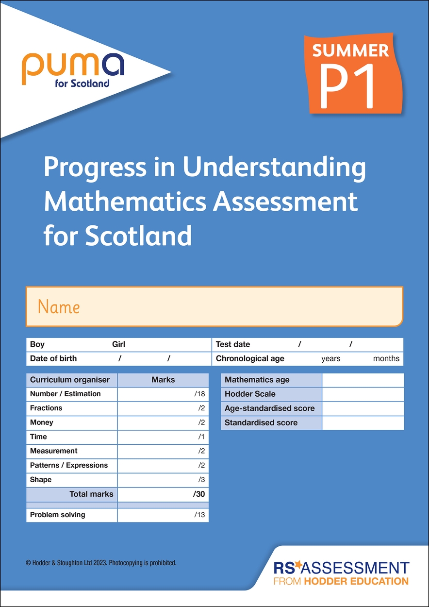 PUMA for Scotland P1, Summer PK10 (Progress in Understanding ...