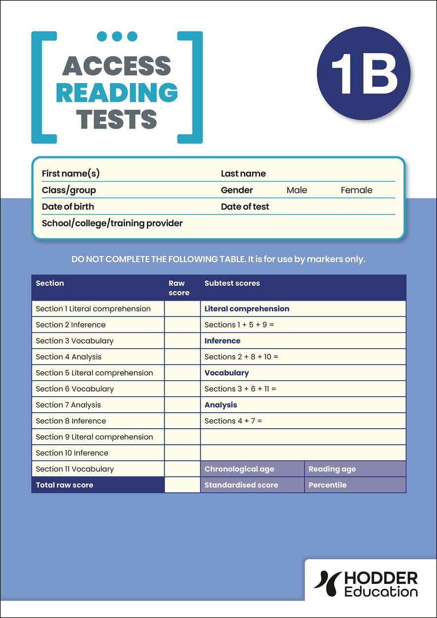 New Access Reading Test (ART) 1B, PK10 by Marie Lallaway | Hachette UK