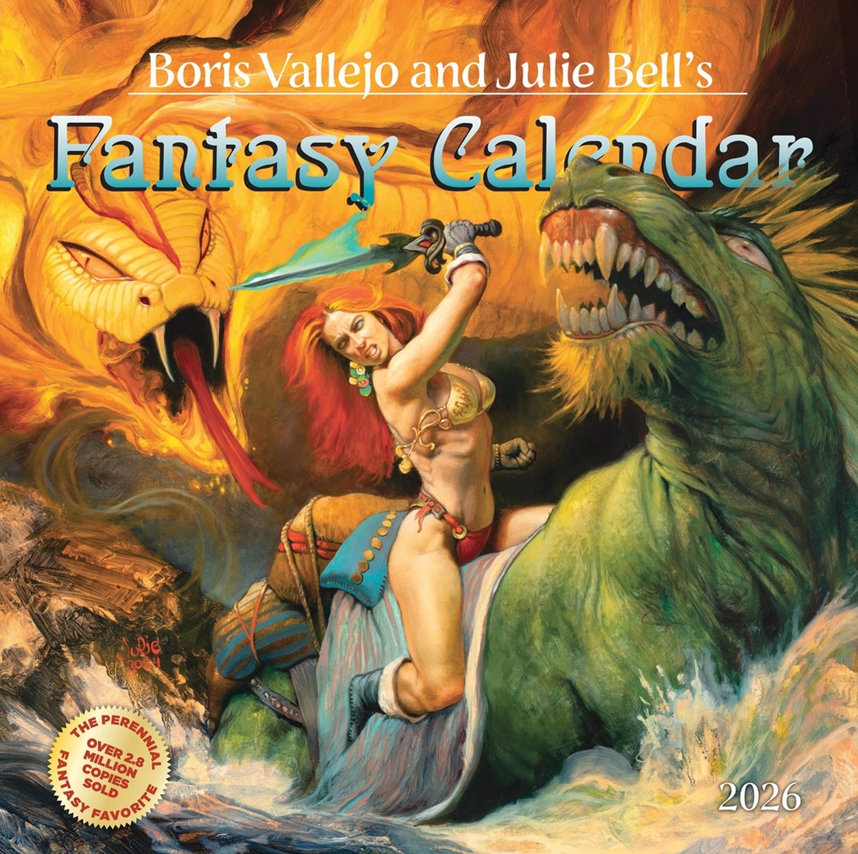 Boris Vallejo and Julie Bell’s Fantasy Wall Calendar 2026 by Boris Vallejo | Hachette UK